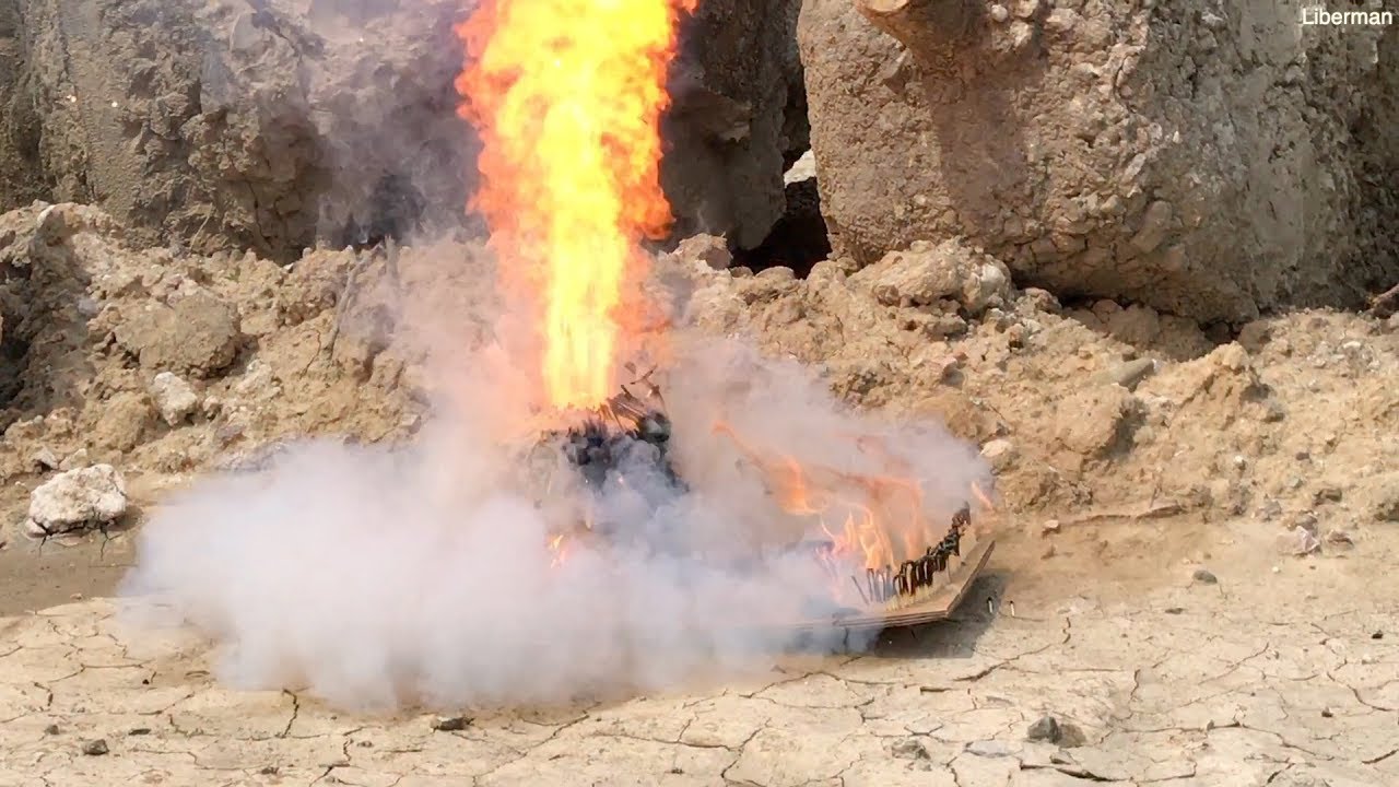 Volcano Eruption. Match Chain Reaction. Fire Domino - YouTube