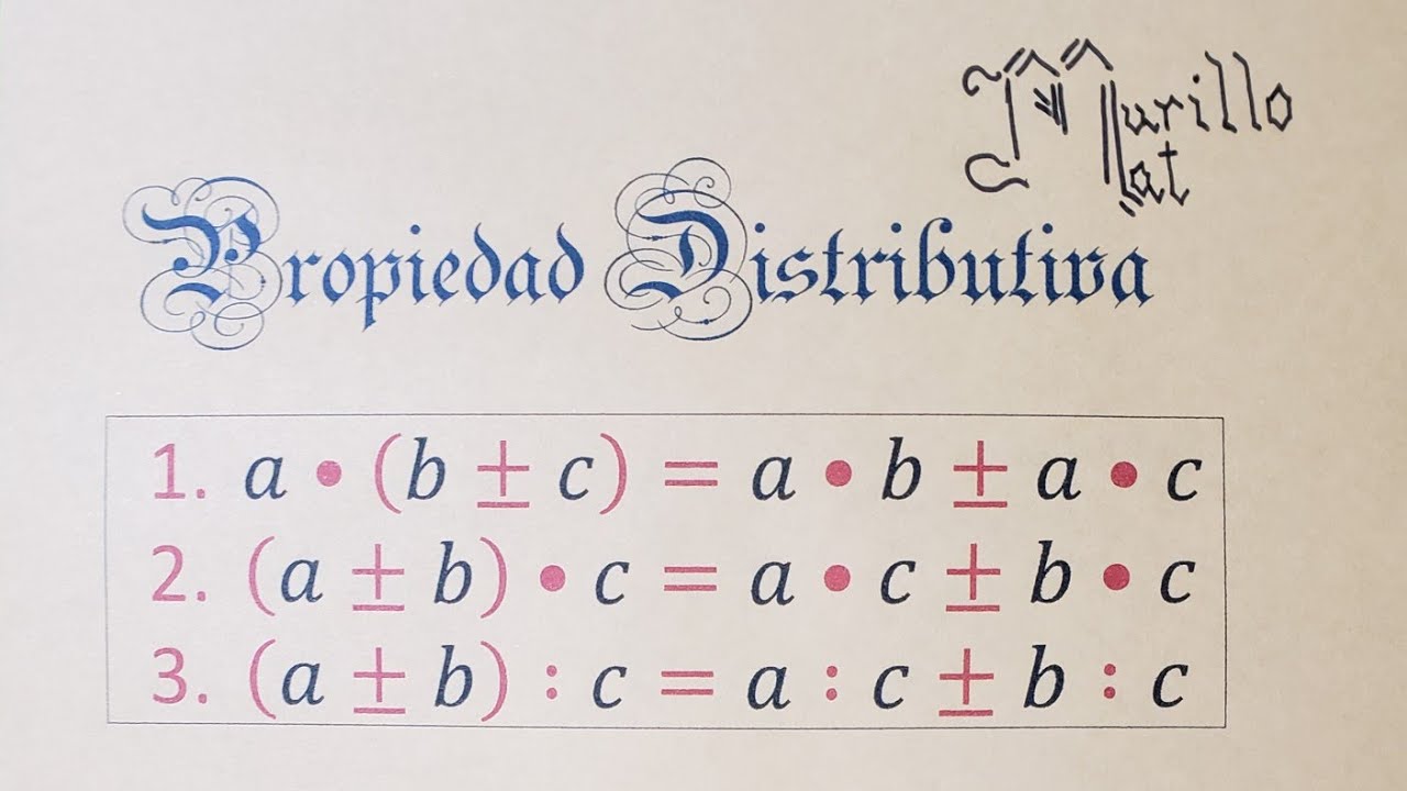 PROPIEDAD DISTRIBUTIVA (1ra PARTE) - LM - YouTube