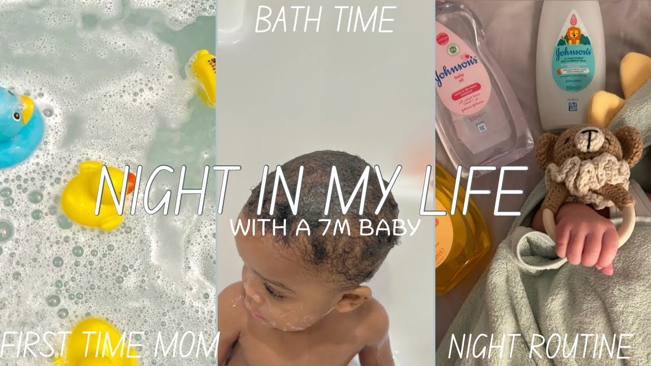 REALISTIC NIGHT ROUTINE: bedtime routine, bath time, first time mom at ...