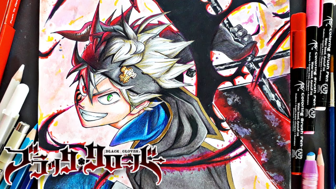 SPEED DRAWING: Asta - Black Clover 🍀 - YouTube