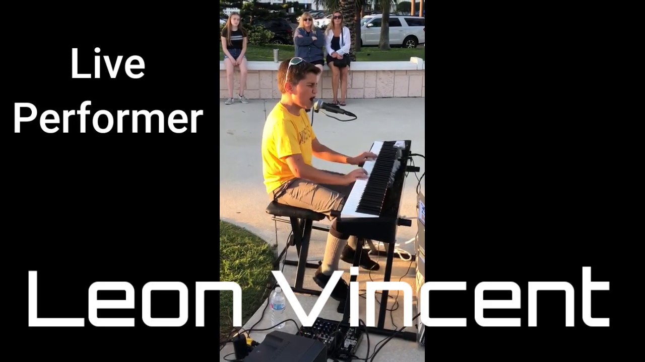 Leon Vincent Music live performance mix street performing 11 year old ...