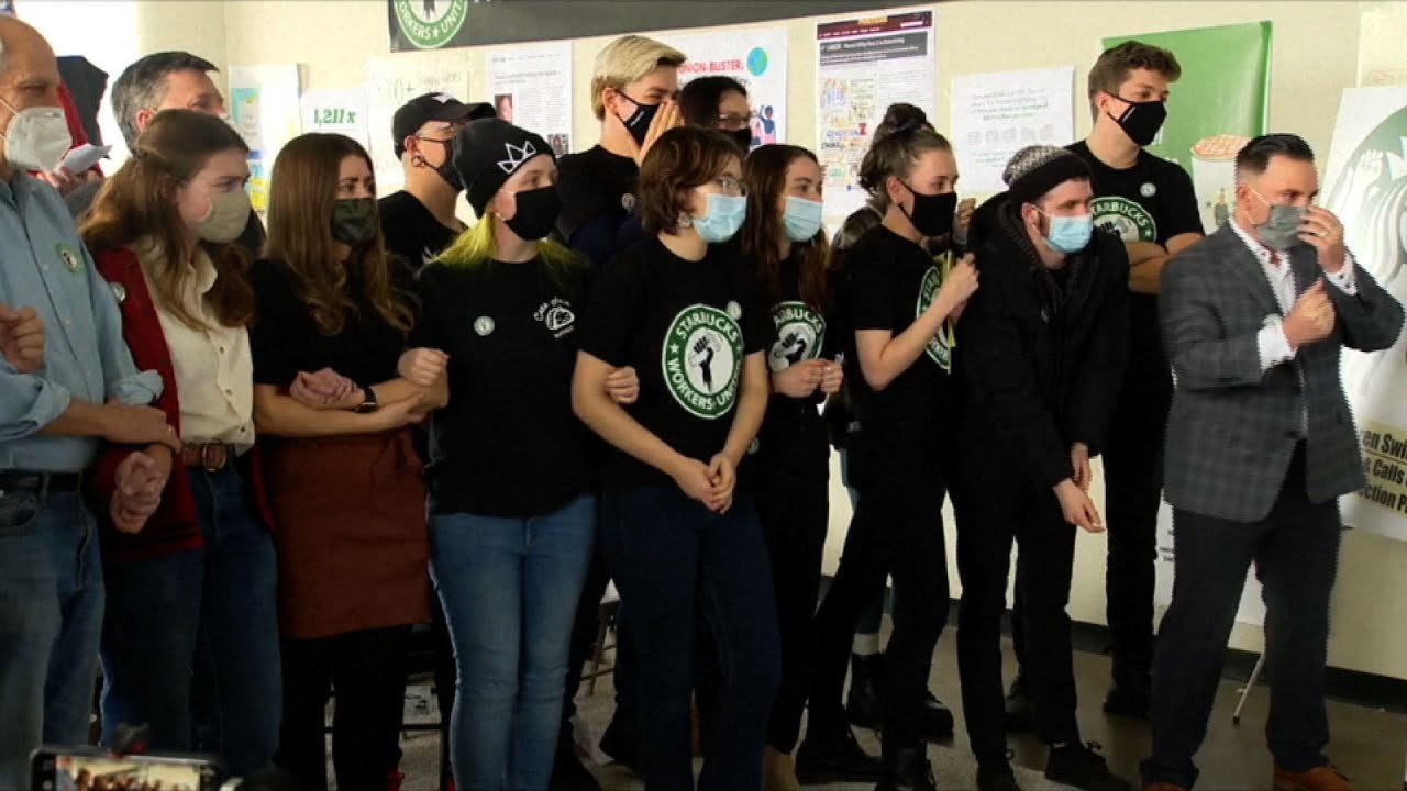 Starbucks workers agree to union in Buffalo, NY - YouTube