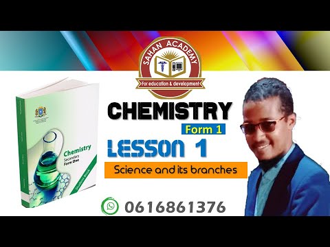 CHEMISTRY FORM 1 | LESSON 1 | SCIENCE AND ITS BRANCHES - YouTube