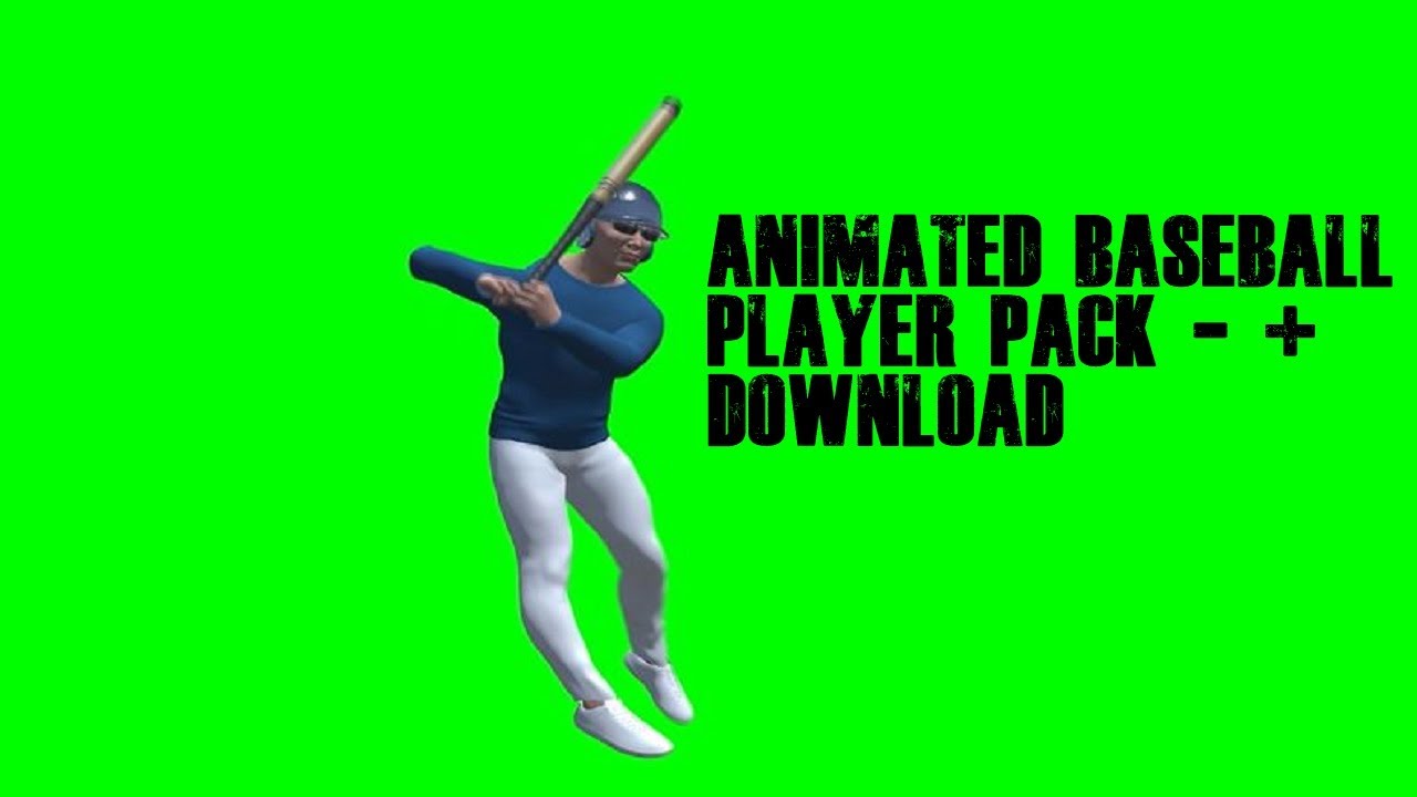 Animated Baseball Player Batting