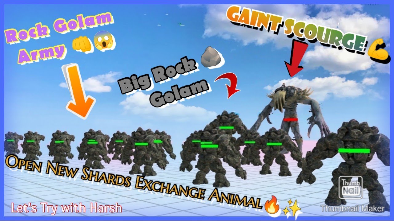 Scourge vs Rock Golam Army in arbs mobile | One Big Golam | arbs ...