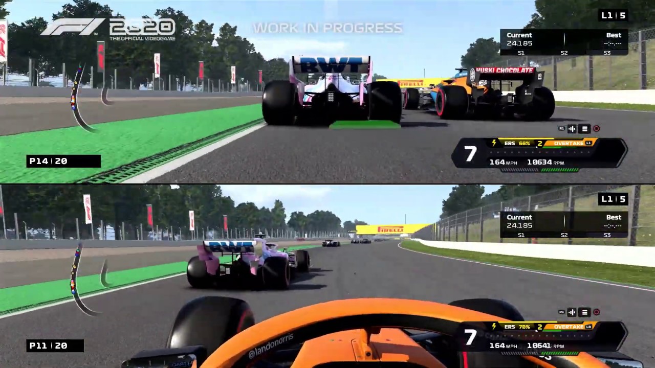 F1 2020 Versus Split Screen Gameplay - YouTube