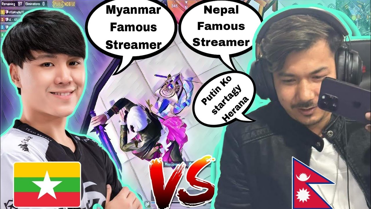 4k gaming nepal vs Myanmar Famous Streamer Mot Taka😱 | last Zone ...