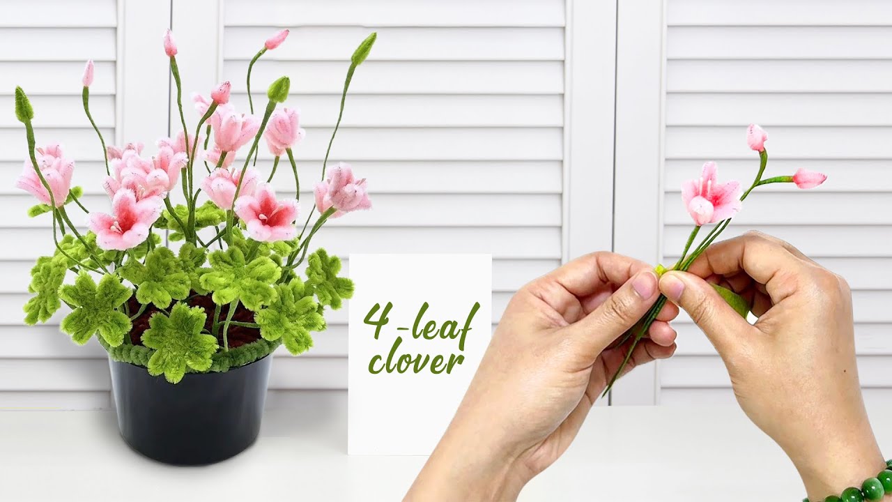 How to Make a Pipe Cleaner 4 Leaf Clover, Easy DIY Craft - YouTube