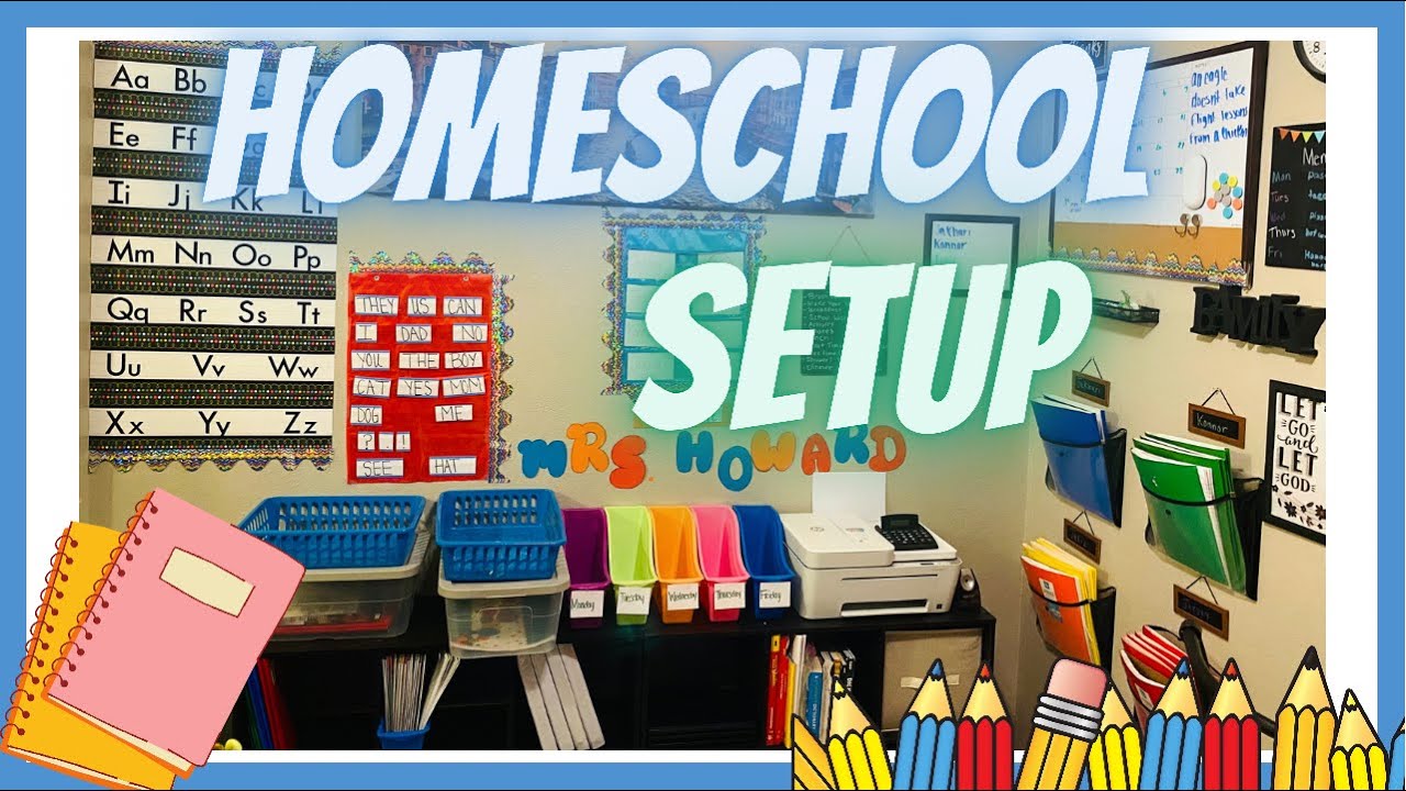 Our homeschool setup 2021 in a small space | Homeschool area for ...