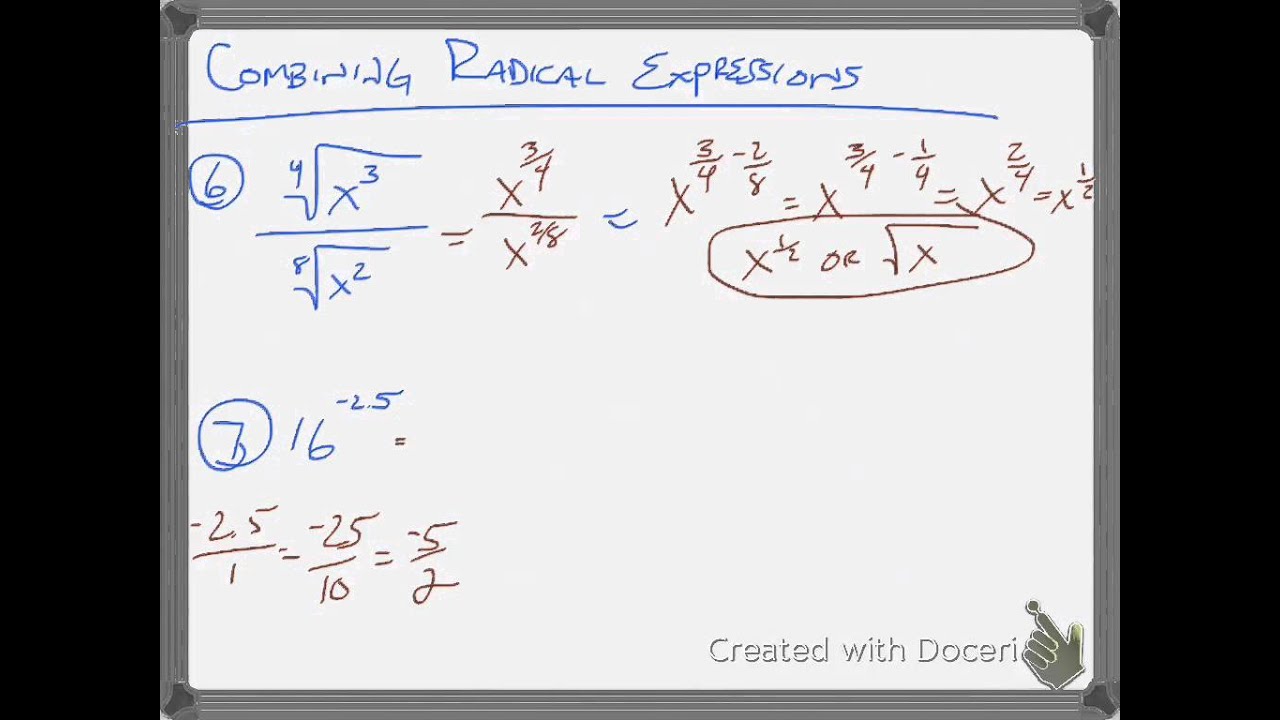 6 4 Rational Exponents Alg 2 Youtube