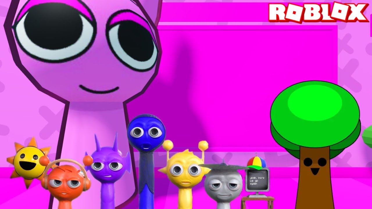 Sprunki Mr Tree Played Sprunki Pinki School Breakout Obby in ROBLOX ...
