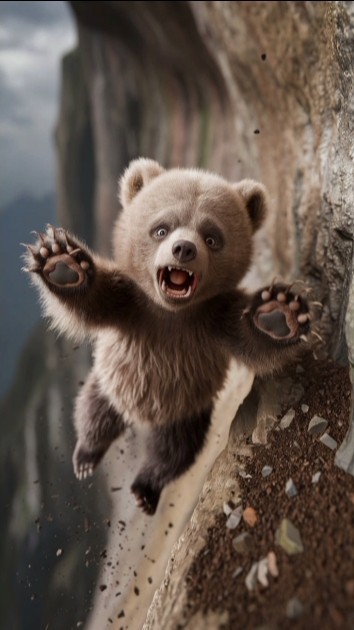 Baby bear falling from hill | #bear #animals #bears #shorts - YouTube