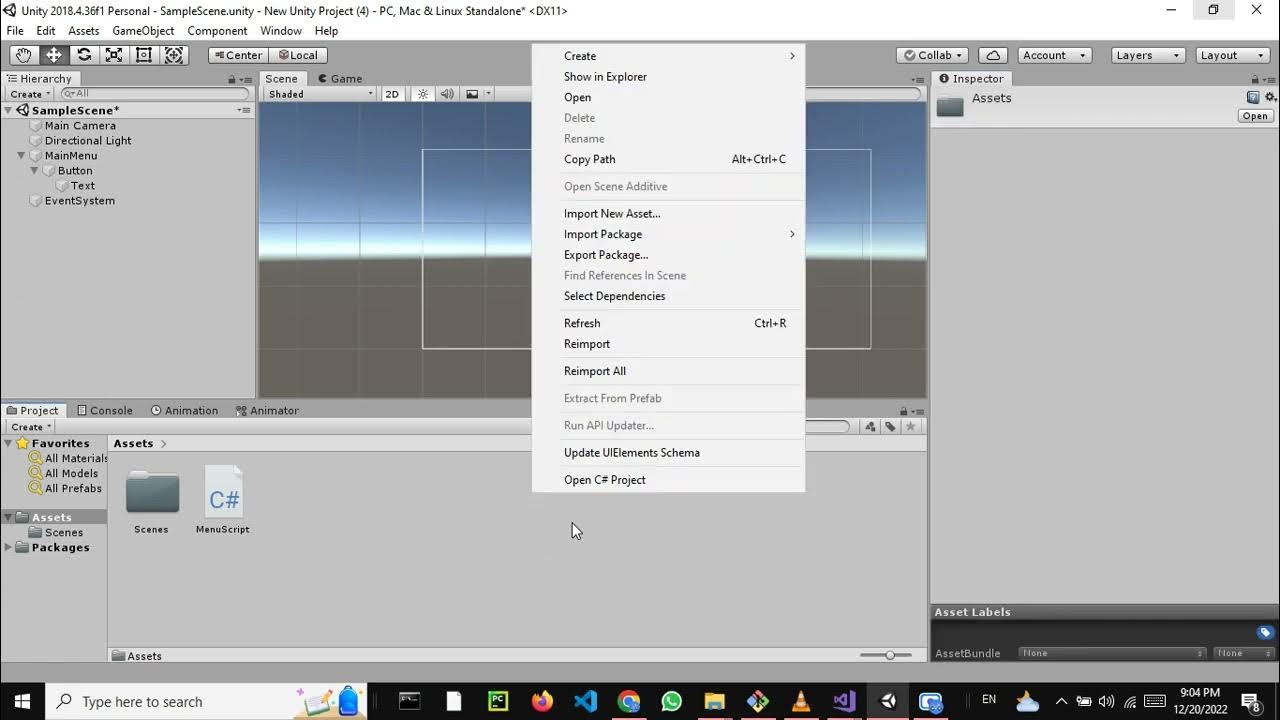 change SCENE with BUTTON | Unity - YouTube