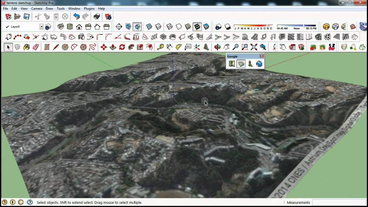Traspasar terrenos de Google Earth a Skechup; Tutorial Sketchup, Lumion ...