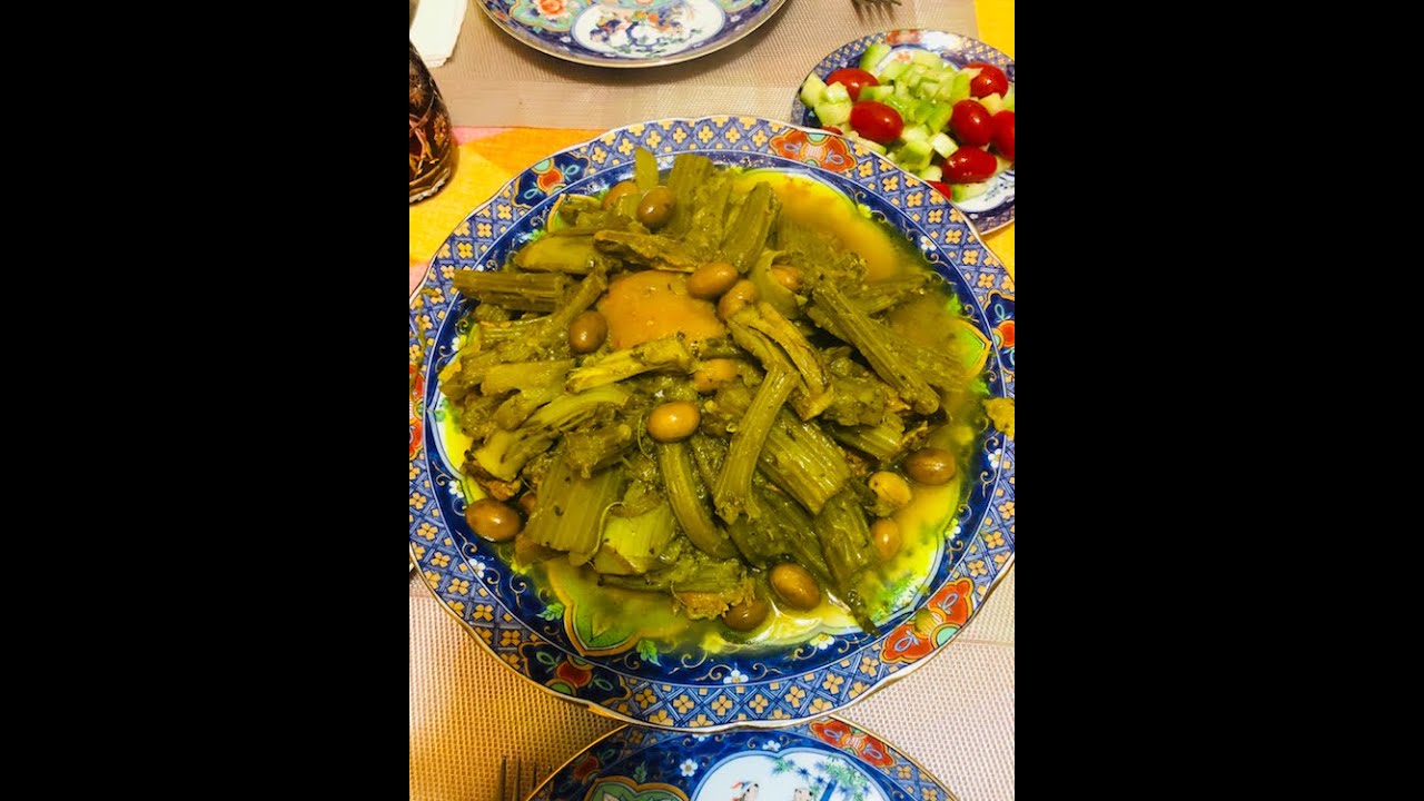Comment préparer un Tagine aux cardons كيفية تحضير الطاجين بالخرشوف ...