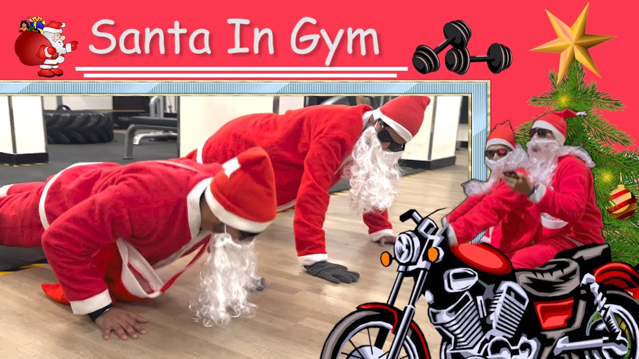 Santa In Gym 🤣| Christmas VloG - YouTube