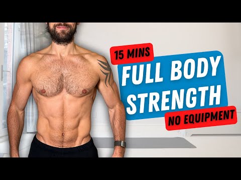 15 Min Beginner Friendly STRENGTH HIIT | Full Body | No Equipment