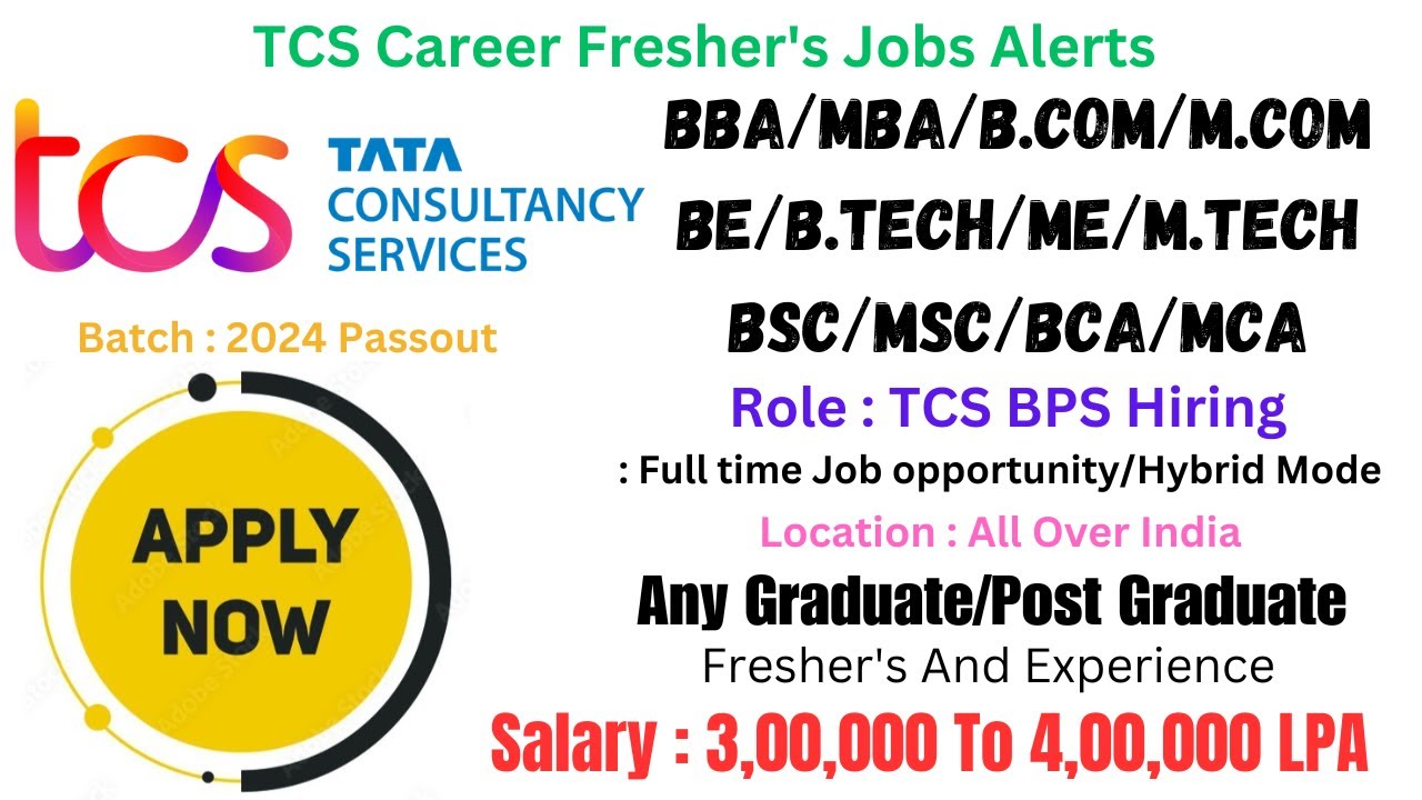 TCS Off Campus Drive 2024 | BPS Hiring | Bulk Hiring for Fresher ...