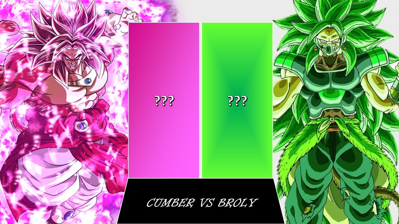 cumber vs broly POWER LEVELS Over The Years - YouTube