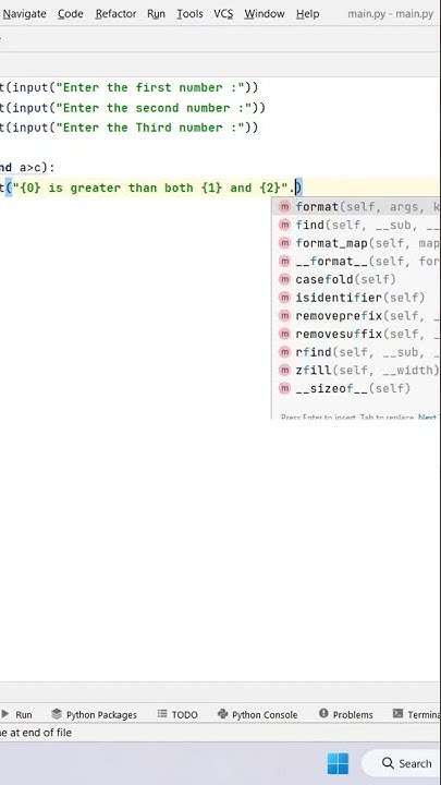 find Largest of Three numbers using Python 👍😉 #codewithharry #css #python #programming #shorts ...