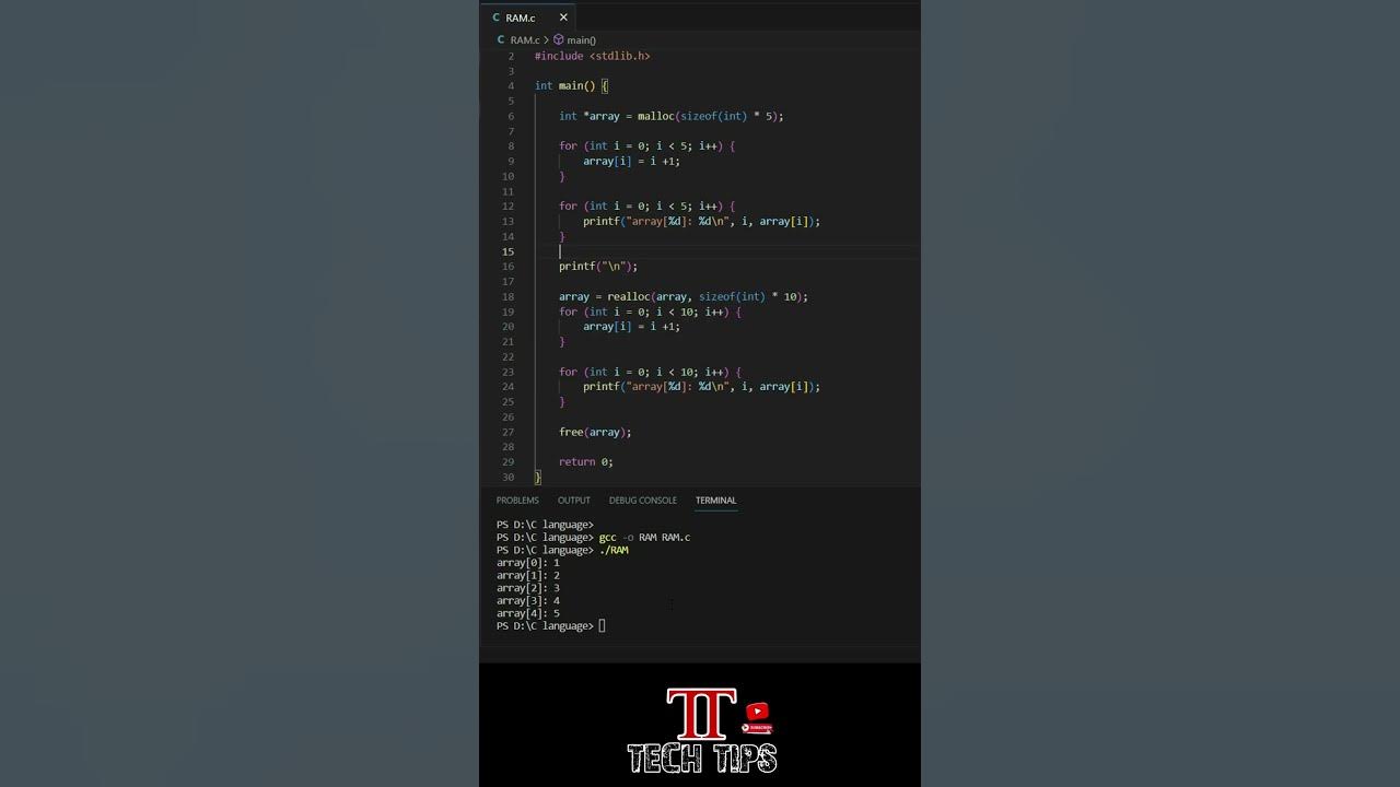 Understanding Realloc Function In C Language Dynamic Memory Allocation Shorts Youtube 8846
