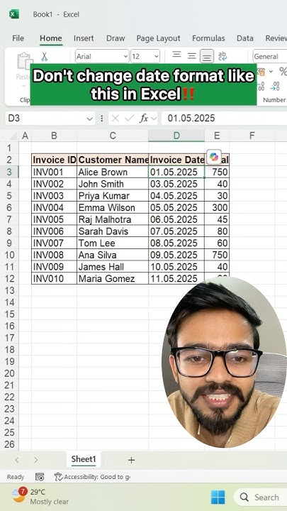 Don't Change Date Format Like this in Excel‼️Instead Use Amazing Trick #excel #exceltips #shorts ...