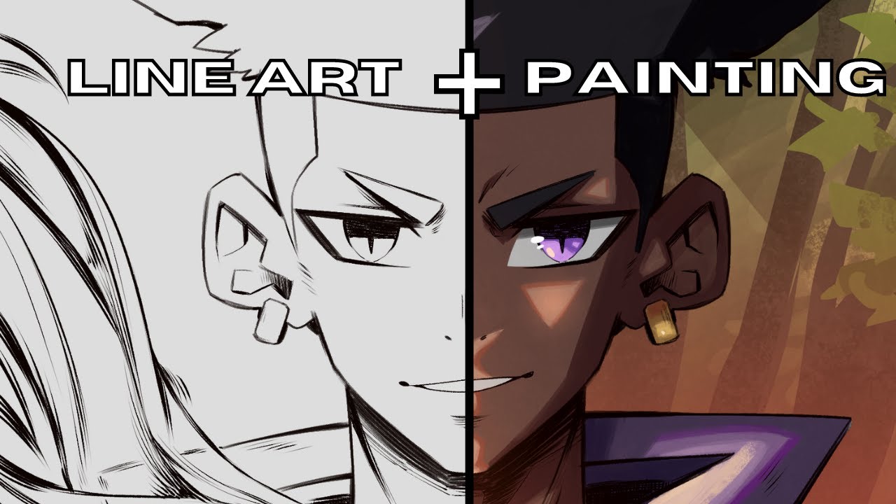 How Do You Combine Line Art and Painting? - YouTube