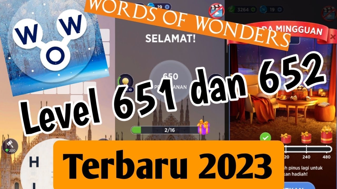 Kunci Jawaban WoW Words of Wonders Level 651 & 652 Terbaru 2023! Bahasa ...