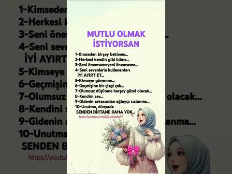 MUTLU OLMAK İSTİYORSAN #güzelsözler #menalisozler