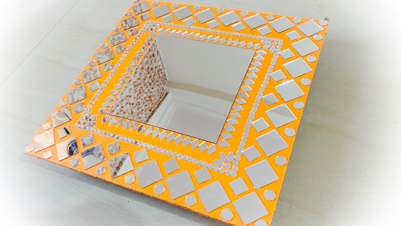 Mirror Design Palette I Mirror Art Work I Easy Craft I Home Decor I DIY ...
