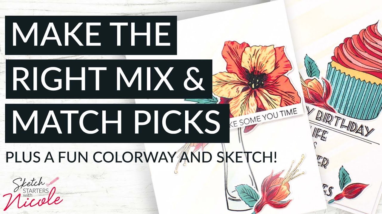 Seamlessly Mix & Match Stamp Sets | Sketch Starters with Nicole - YouTube