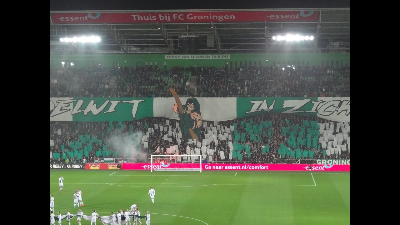 Fc Groningen - Heerenveen Sfeeractie Z-side 15-10-2016 - YouTube