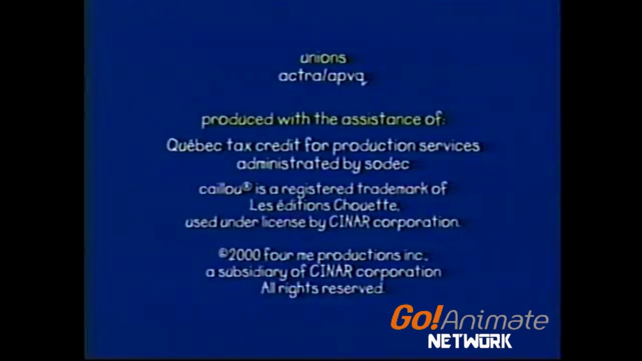 PBS Kids Caillou Ending - 2000-2006 (With the GoAnimate Network 2016 ...