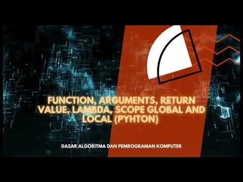 FUNCTION, ARGUMENT, RETURN VALUE, LAMBDA FUNCTION SCOPE GLOBAL AND LOCAL - YouTube