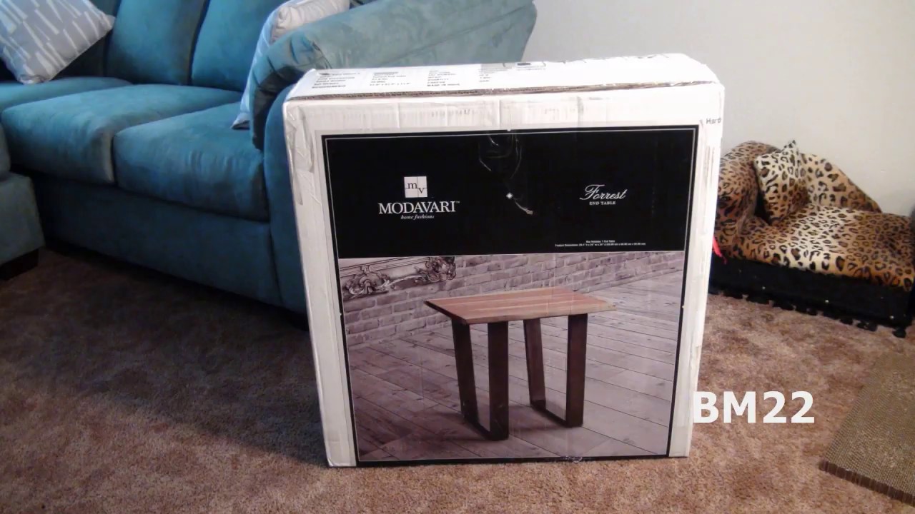 Modavari Live Edge Side Table Unbox and Build Review - YouTube