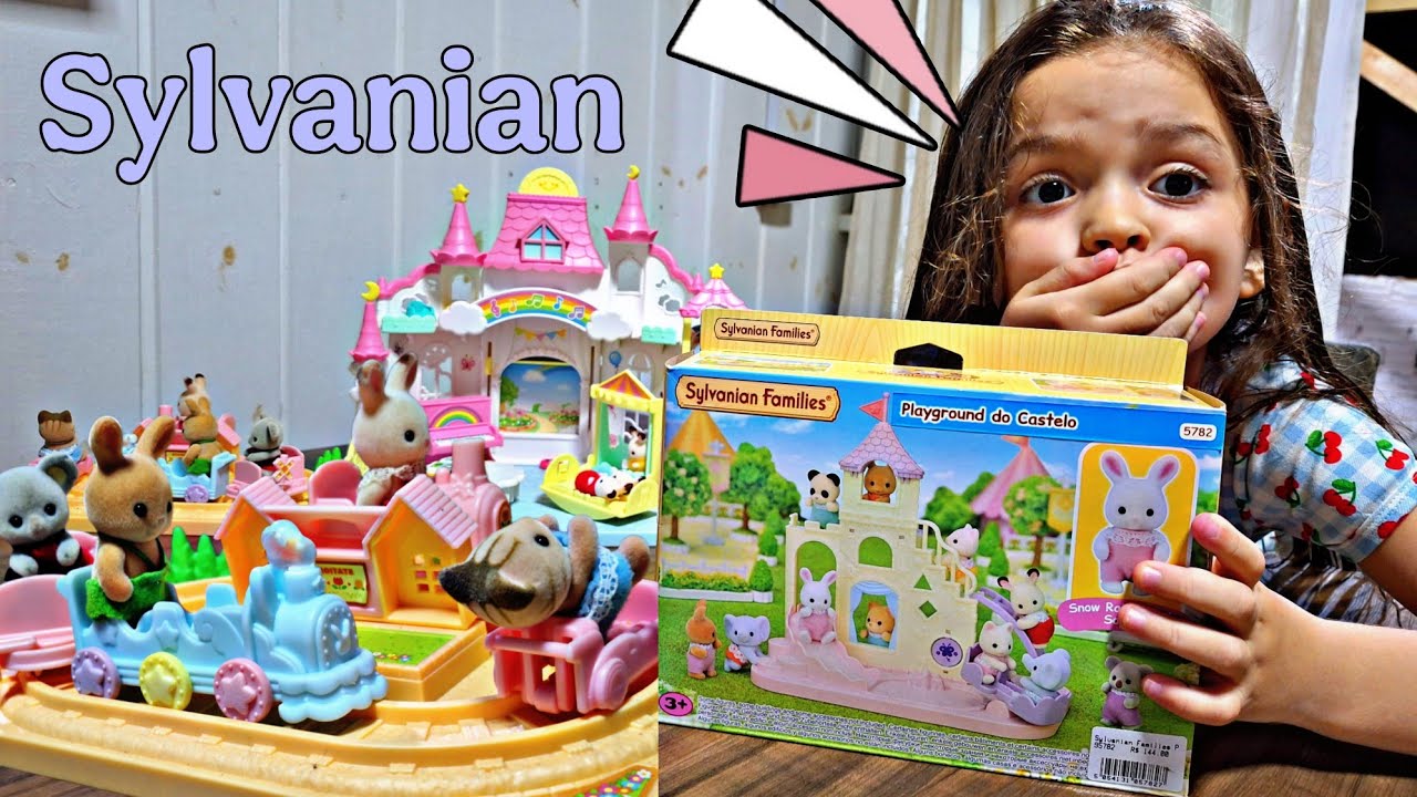 ABRINDO BRINQUEDO SYLVANIAN FAMILIES NOVO DA COLEÇÃO PLAYGROUND CASTELO ...