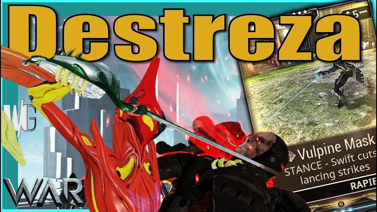 DESTREZA + VULPINE MASK - Super Fast Rapier Stance [Warframe] - YouTube