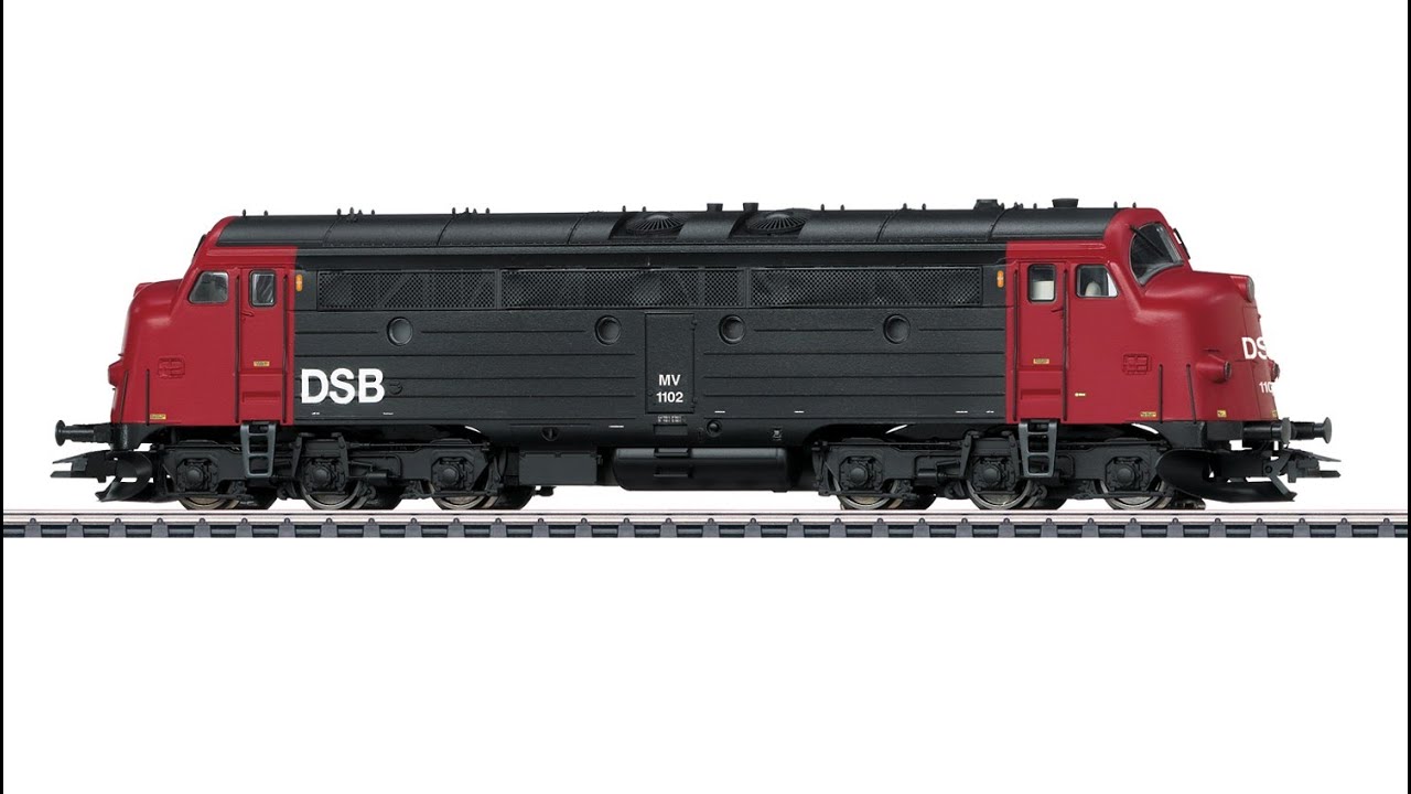 Märklin DSB NOHAB Class MV Diesel Locomotive pulling DSB Passenger ...