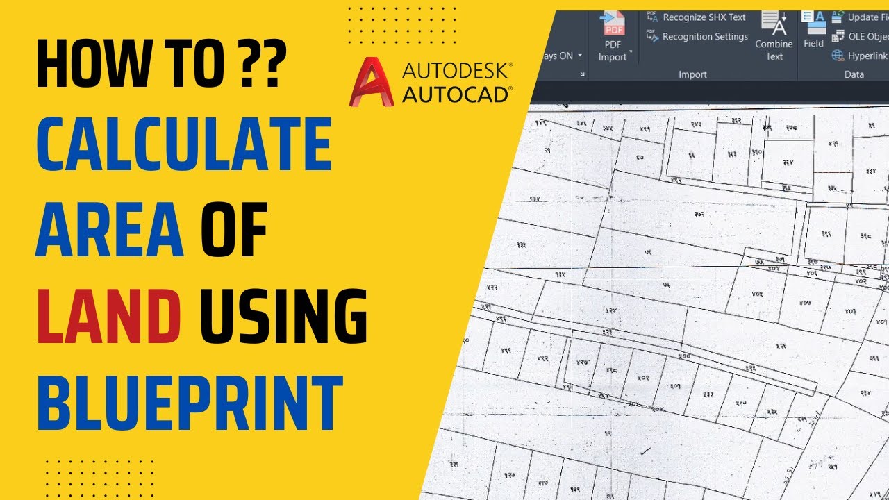 Calculate Area Of Land/Plot Using Blueprint|| #autocad ||#civilwizard ...