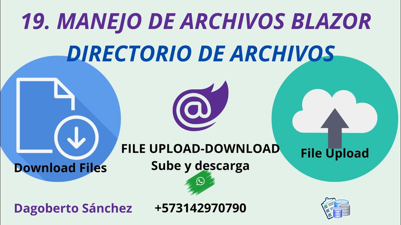 19. Como crear un directorio de archivos con Blazor. Subir y descargar ...