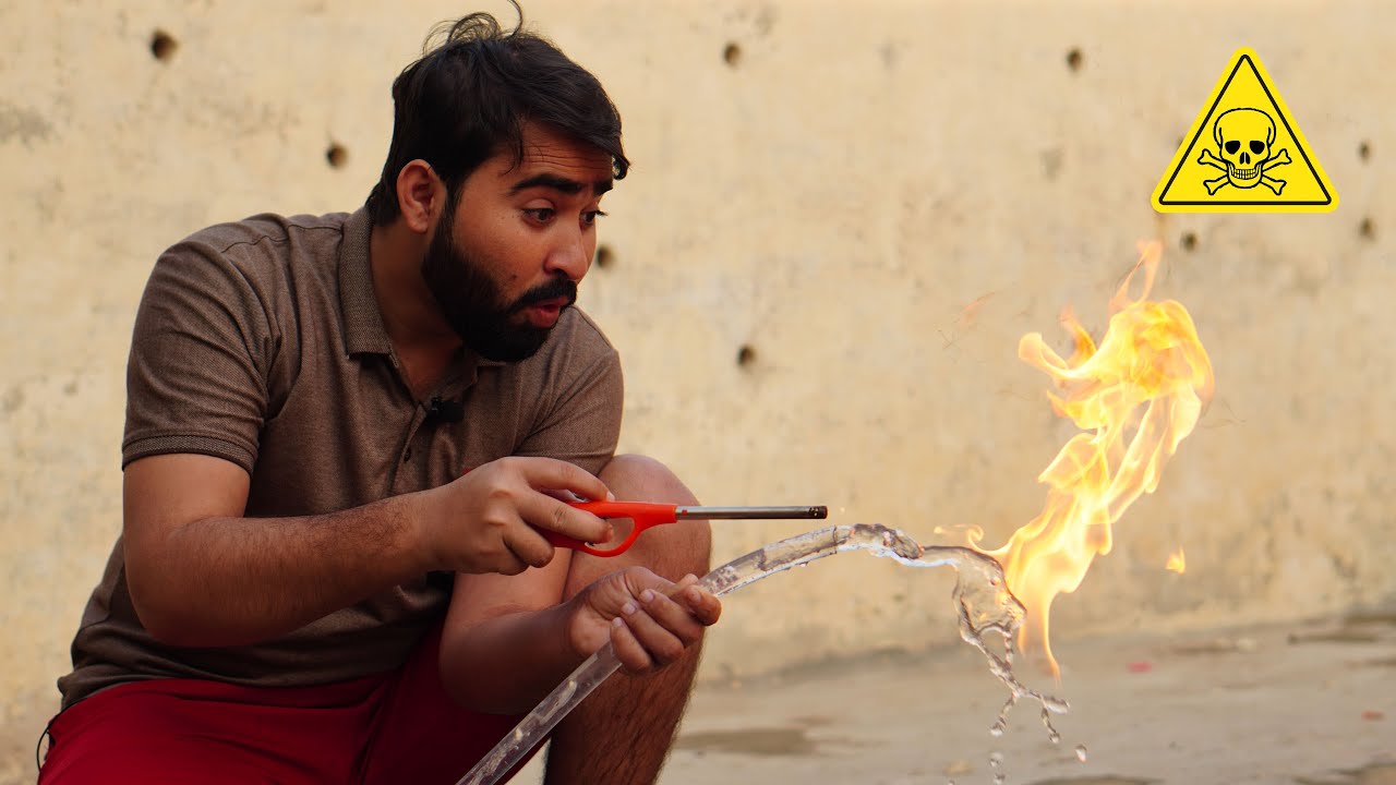 Water Is Burning - 100% Real Video | KRQ EXPERIMENT - YouTube