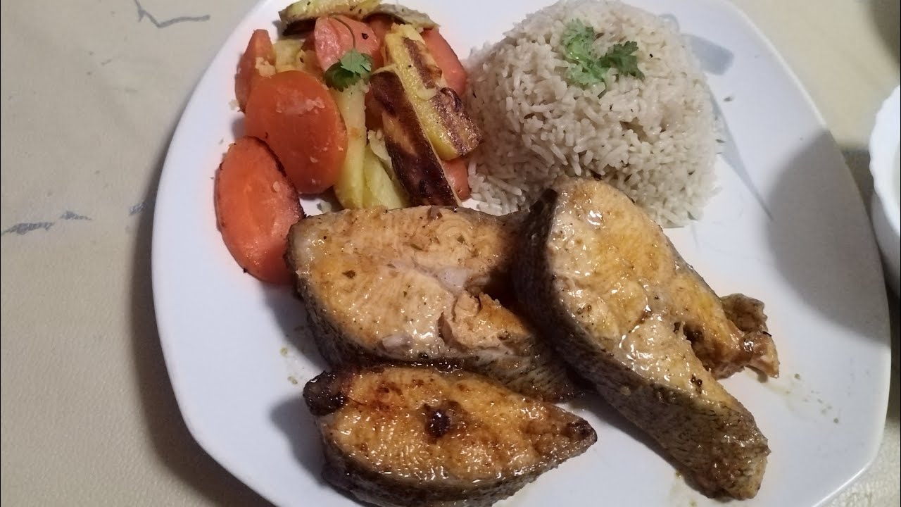 Hamour Fish with grill vegetable and Mash Potato | very easy must try ...