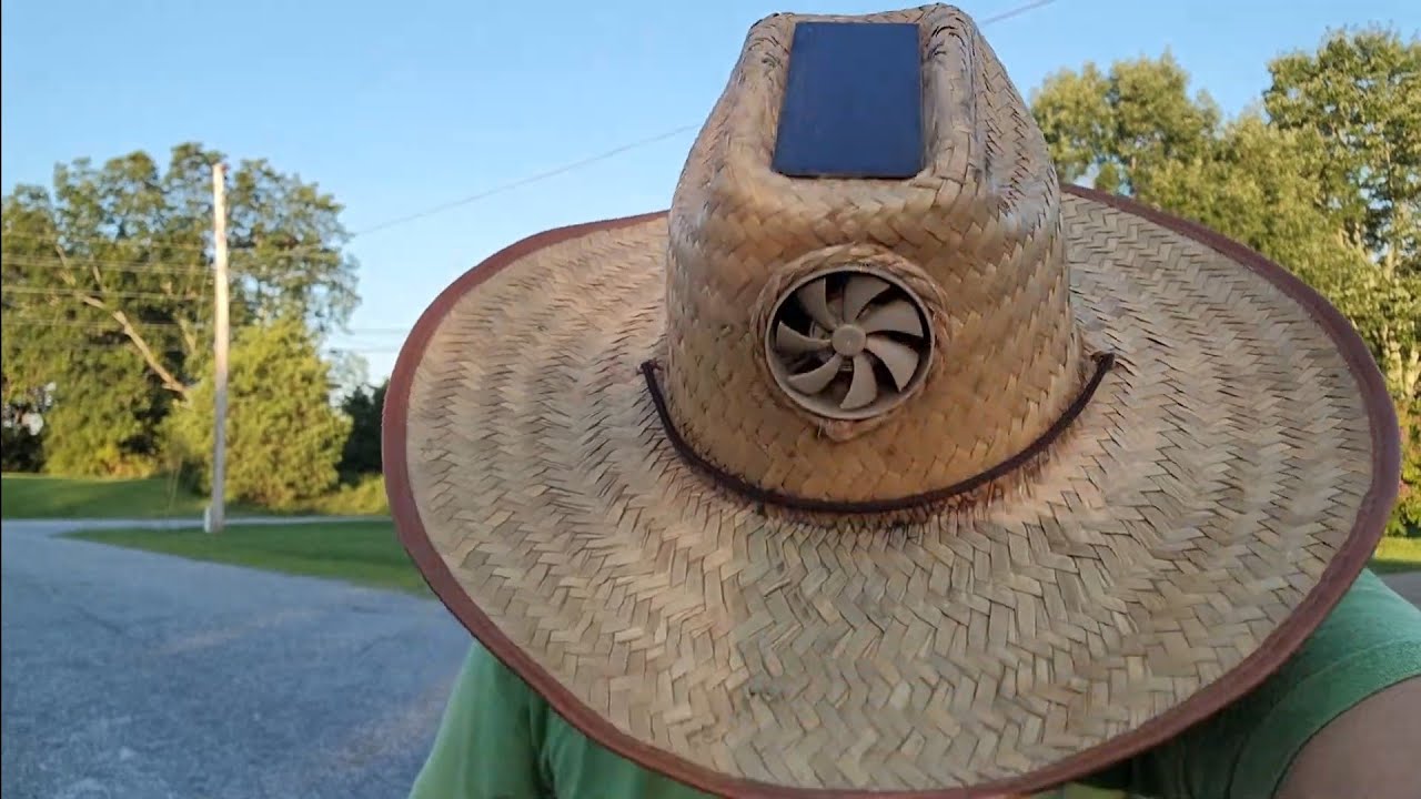 Solar-Powered Fan Hats!! Check description - YouTube