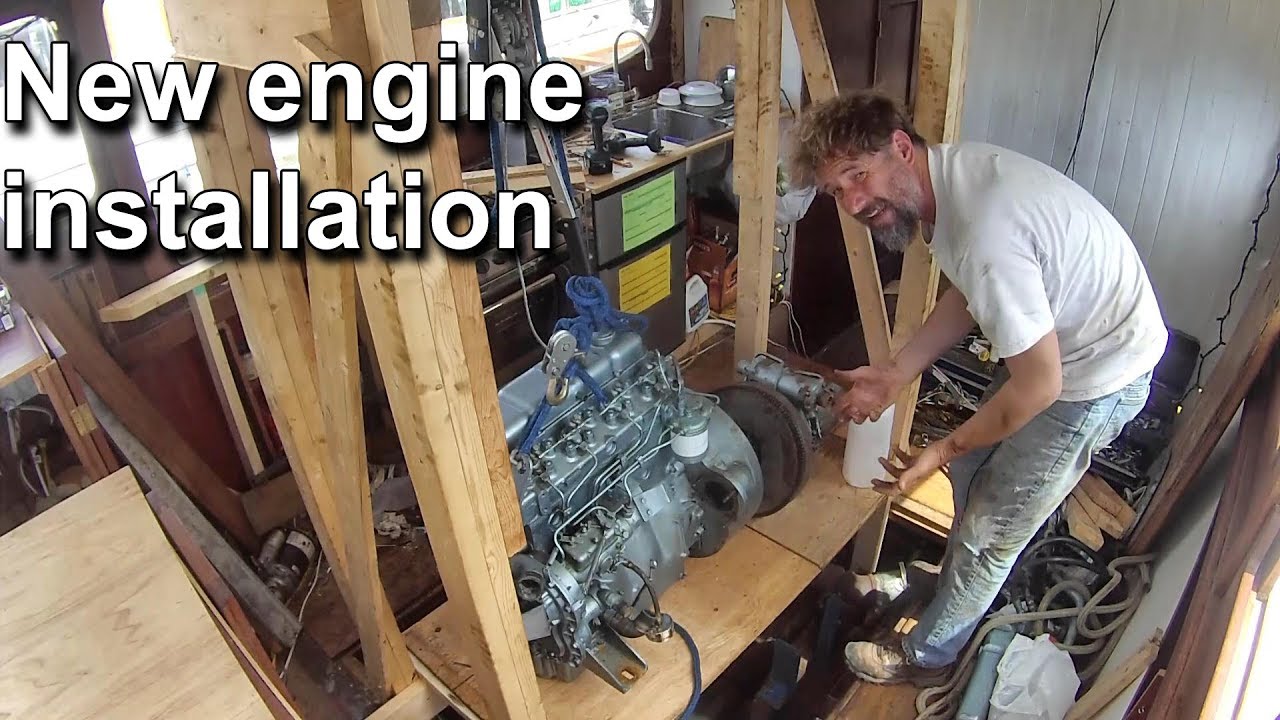 New engine installation - Wooden boat restoration - Boat Refit ...