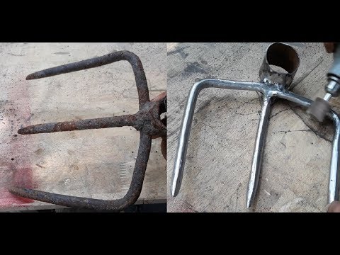 Rusty Handmade - Restore Rakes Agriculture old with manual method - YouTube