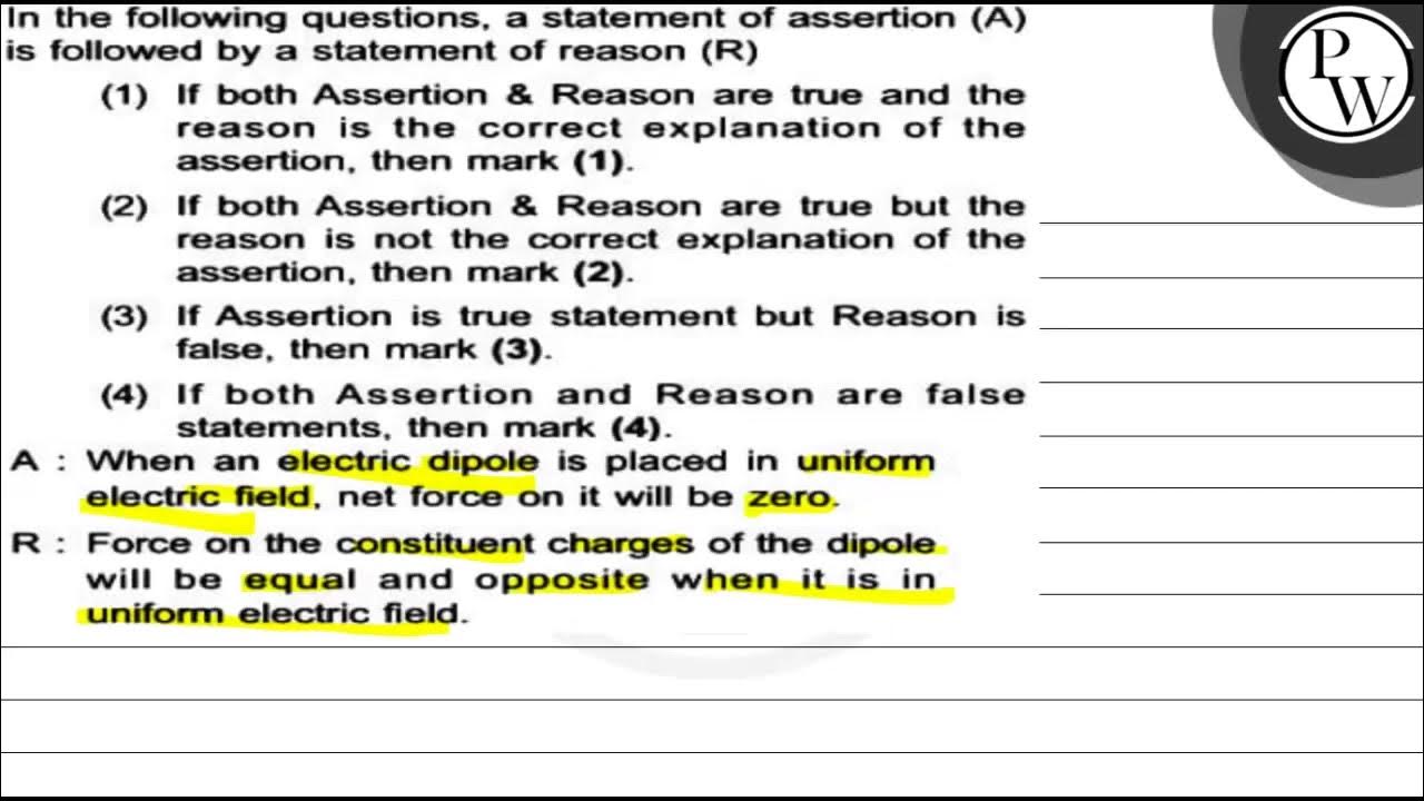 In the following questions, a statement of assertion (A) is followed by a statement of reason (R ...