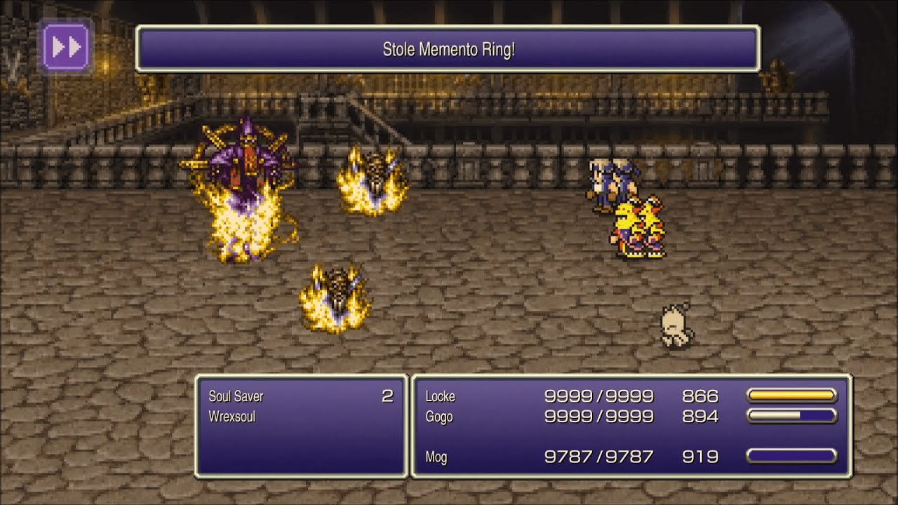 Final fantasy 6 Pixel Remaster Perfect Stats 65 Cyan's Dream Wrexsoul ...