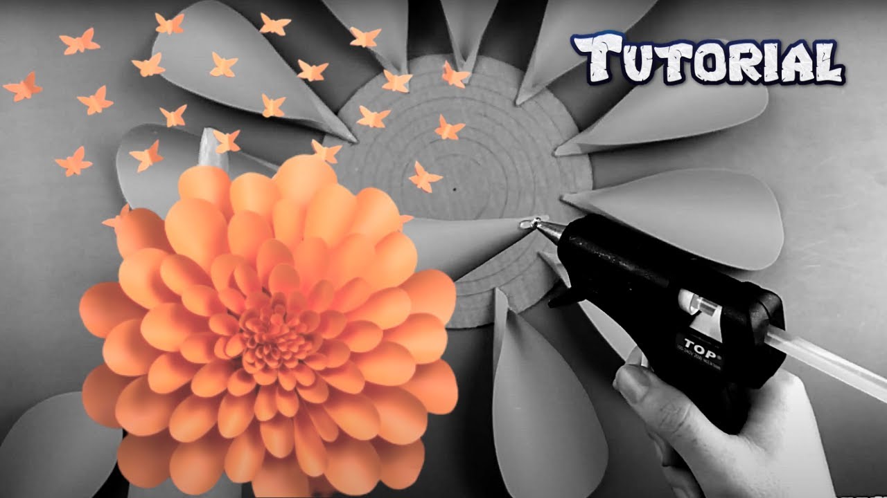 Tutorial DIY Paper Flower Wall Decoration Ideas Easy Flower Tutorial Giant Paper Flowers tutorial-diy-paper-flower-wall-decoration-ideas-easy-flower-tutorial-giant-paper-flowers