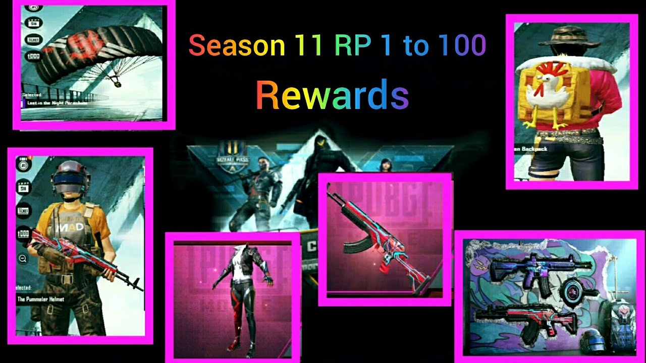 Pubg Mobile season 11 RP 1 to 100 Rewards - YouTube