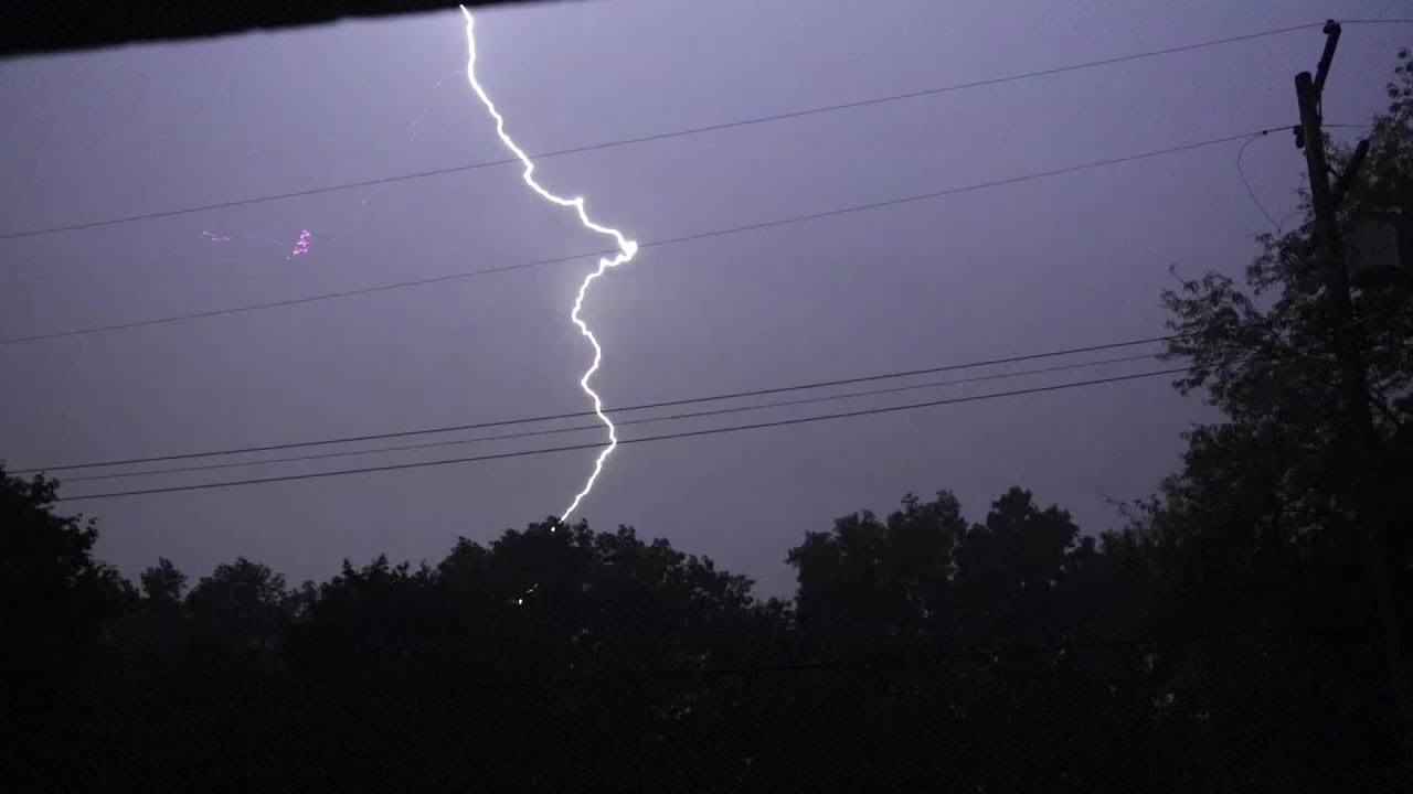 Night Storm with Very Loud Lightning Strike - October 1, 2019, Grand ...